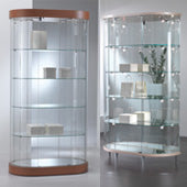 Elegance Curved Glass Display Cabinets – Display Cabinets Direct
