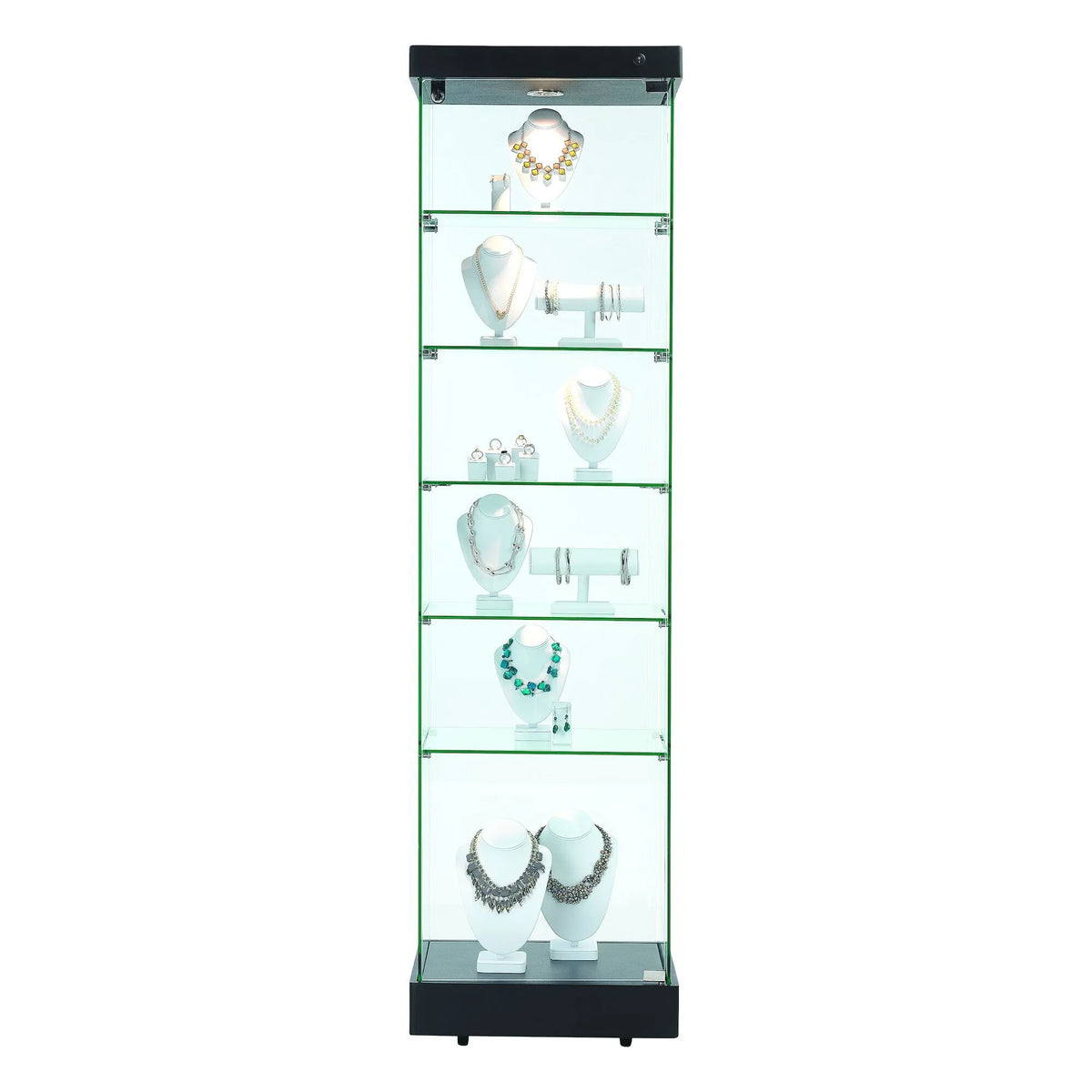 Napoli Black Display Cabinet Tall Narrow – Display Cabinets Direct