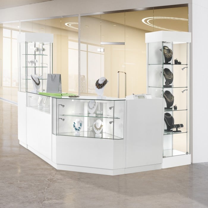 Elite Tall Narrow Display Cabinet – Display Cabinets Direct