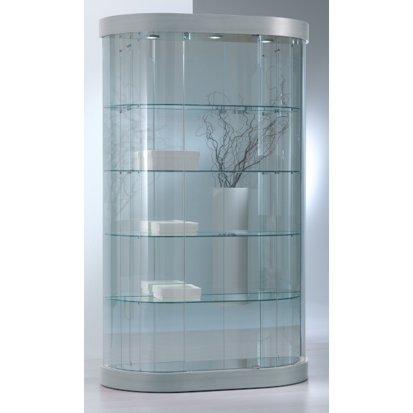 Half Oval Glass Display Showcase – Display Cabinets Direct