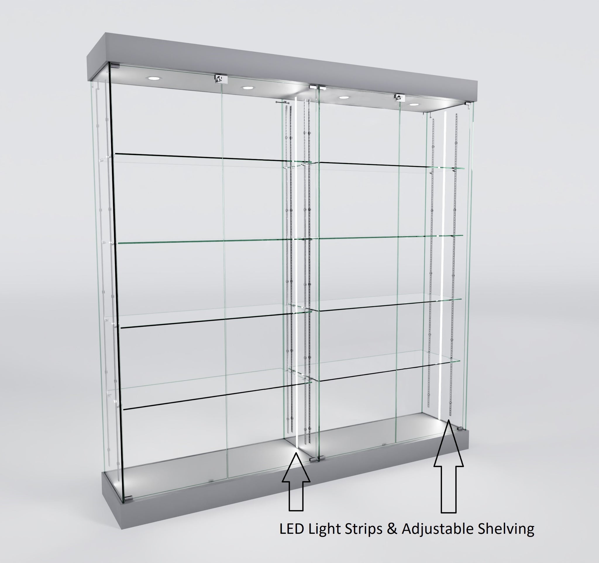 Premier 160 Extra Wide Display Showcase – Display Cabinets Direct