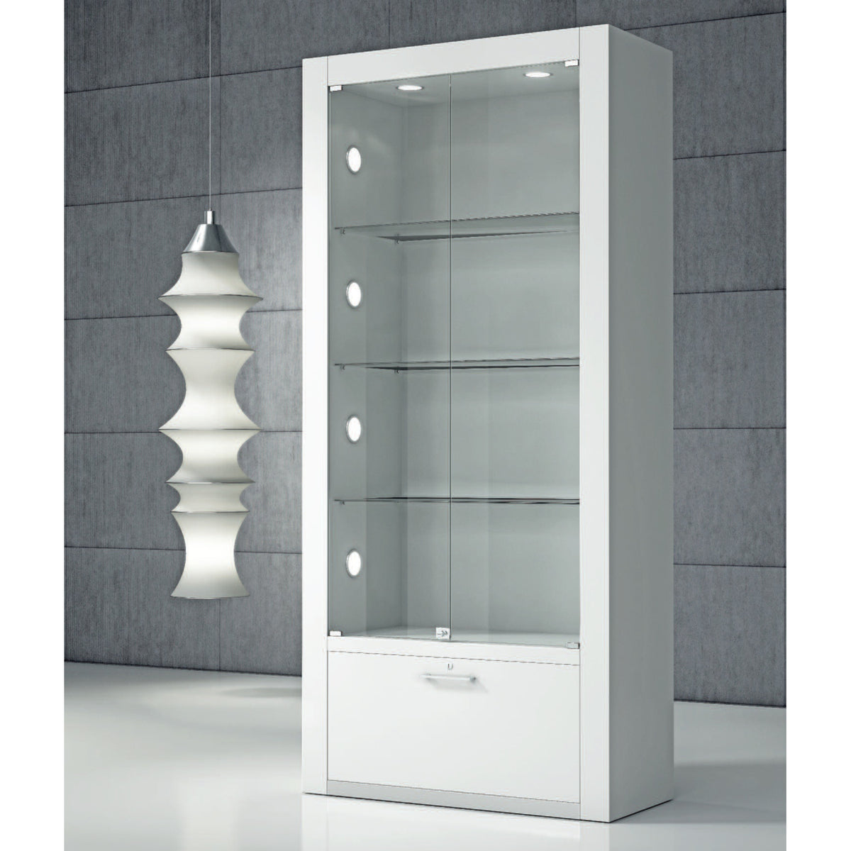 Opus Q80 Display Showcase with Storage – Display Cabinets Direct