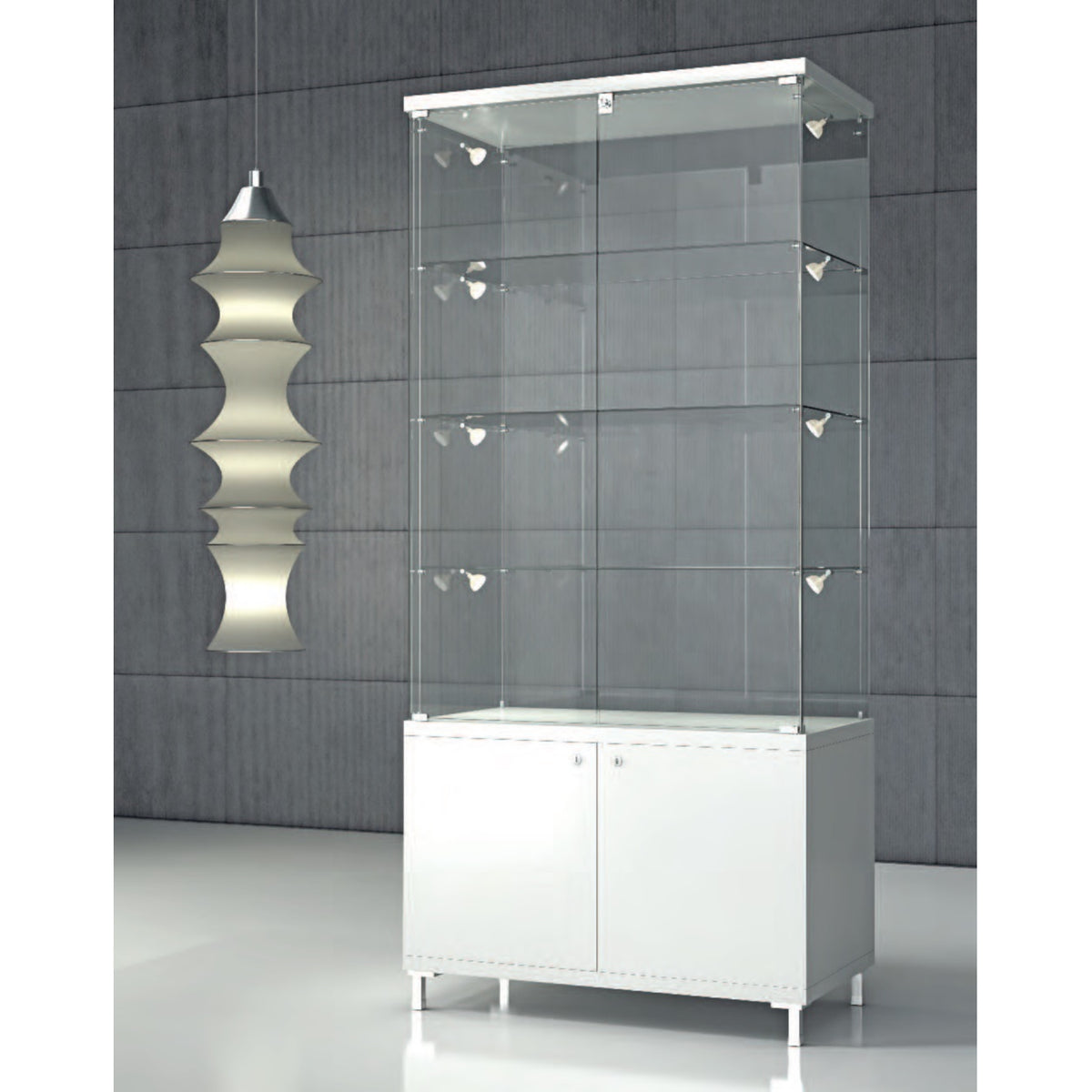Opus Q85M Display Showcase with Storage – Display Cabinets Direct