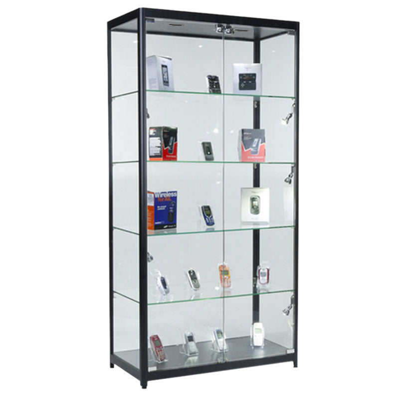 Element Black Aluminium Display Cabinet (100cm wide, 40cm deep ...