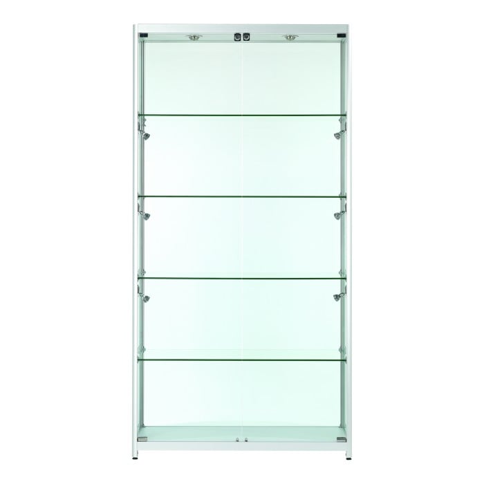 Vista Silver Display Cabinet Tall Extra Wide – Display Cabinets Direct