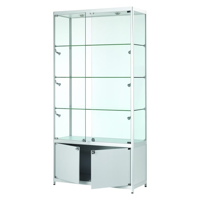 Vista Silver Display Cabinet Tall Extra Wide (with storage) – Display ...