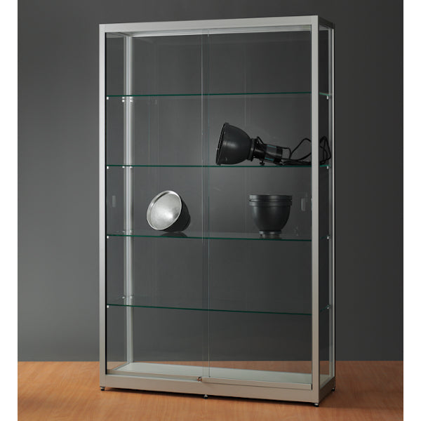 Aspire WME 1200 Glass Display Cabinet silver – Display Cabinets Direct
