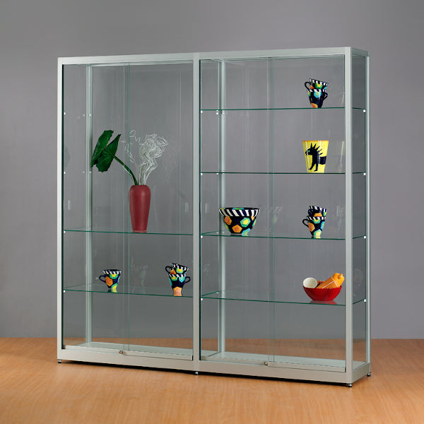 Aspire 1976 Silver Glass Display Cabinet – Display Cabinets Direct