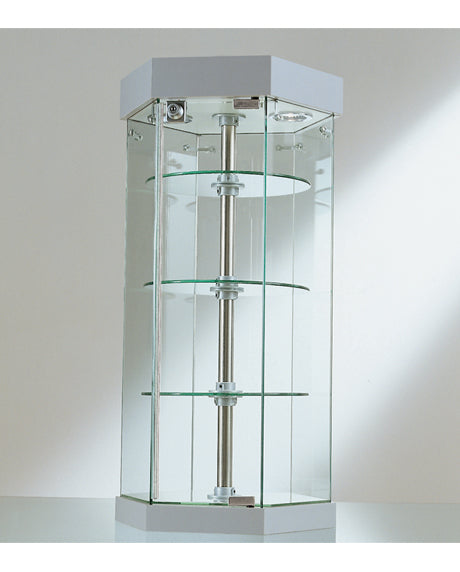Premier 221ER Hexagonal Rotating Desktop Showcase – Display Cabinets Direct
