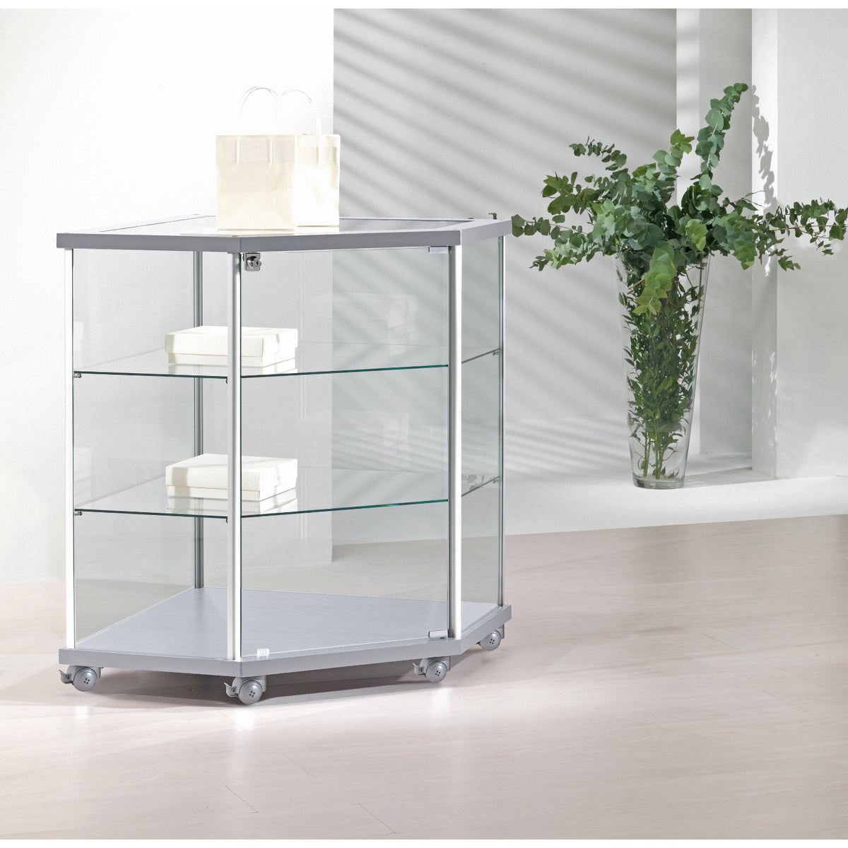 Fusion 70B Corner Display Counter – Display Cabinets Direct