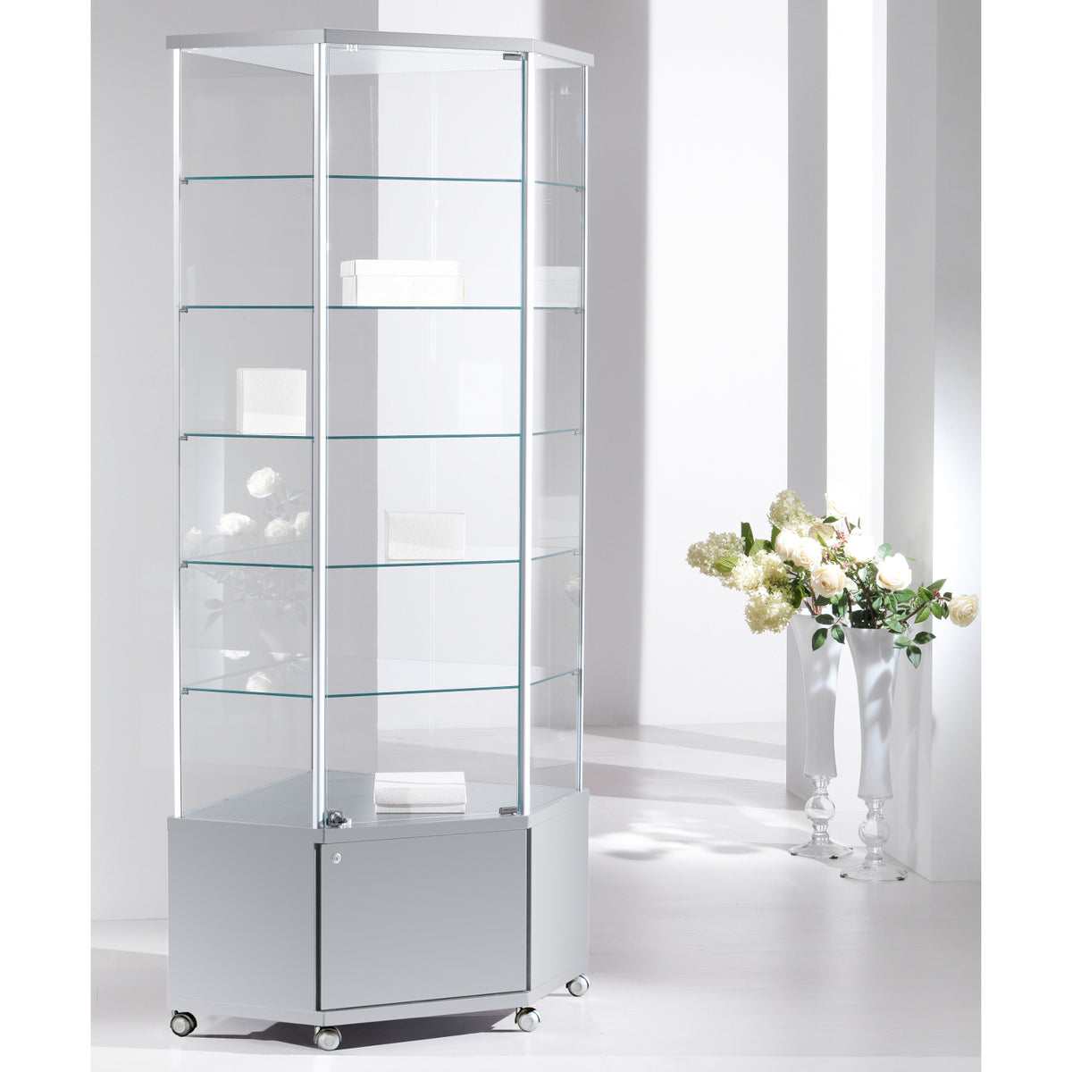 Fusion 70MA Extra Tall Corner Storage Showcase – Display Cabinets Direct
