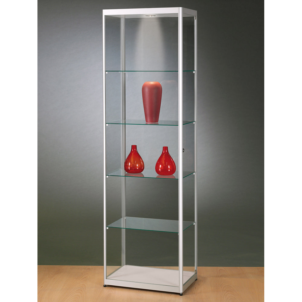 Aspire MPC 600 Glass Display Cabinet silver – Display Cabinets Direct