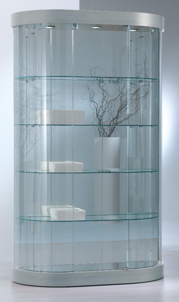 Elegance 209/M Half Oval Display Showcase – Display Cabinets Direct